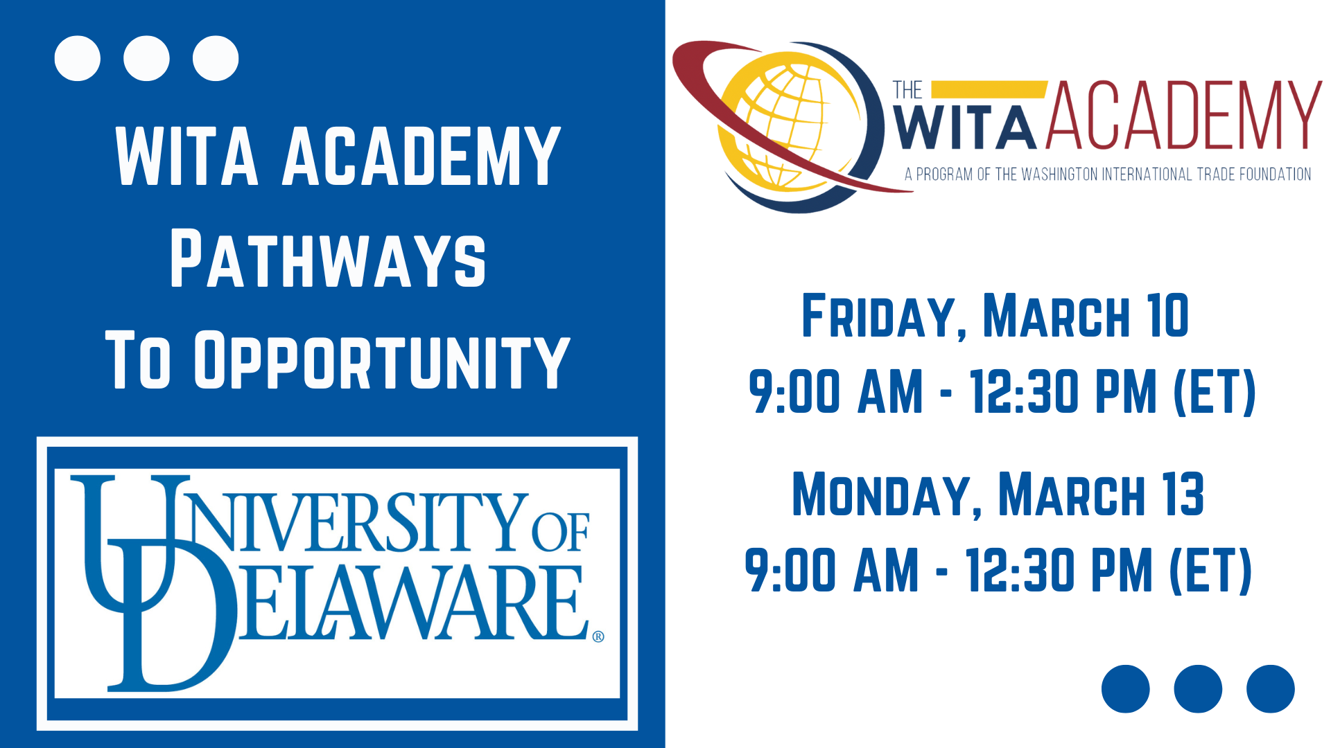 WITA Academy: Pathways To Opportunity - University of Delaware - WITA