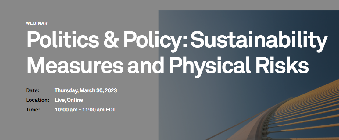 Politics & Policy: Sustainability Measures and Physical Risks - WITA