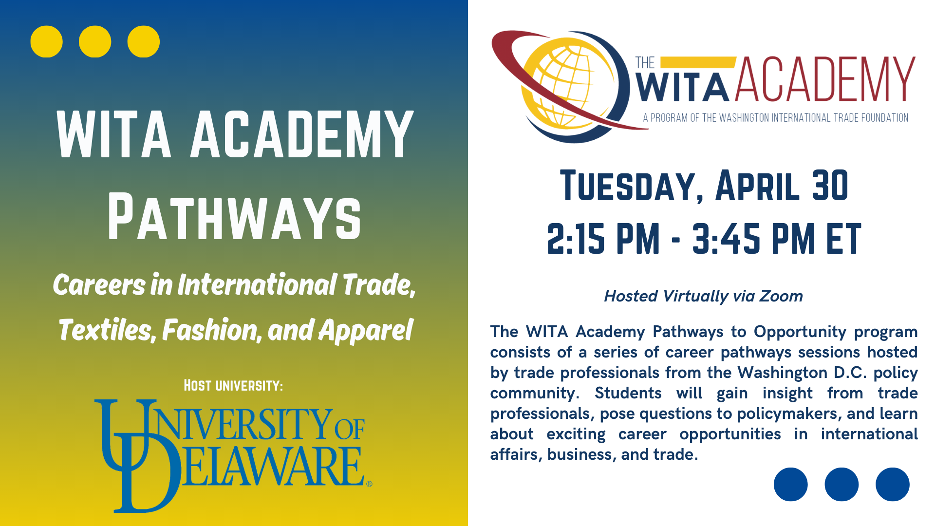 WITA Academy: Pathways To Opportunity – University of Delaware - WITA