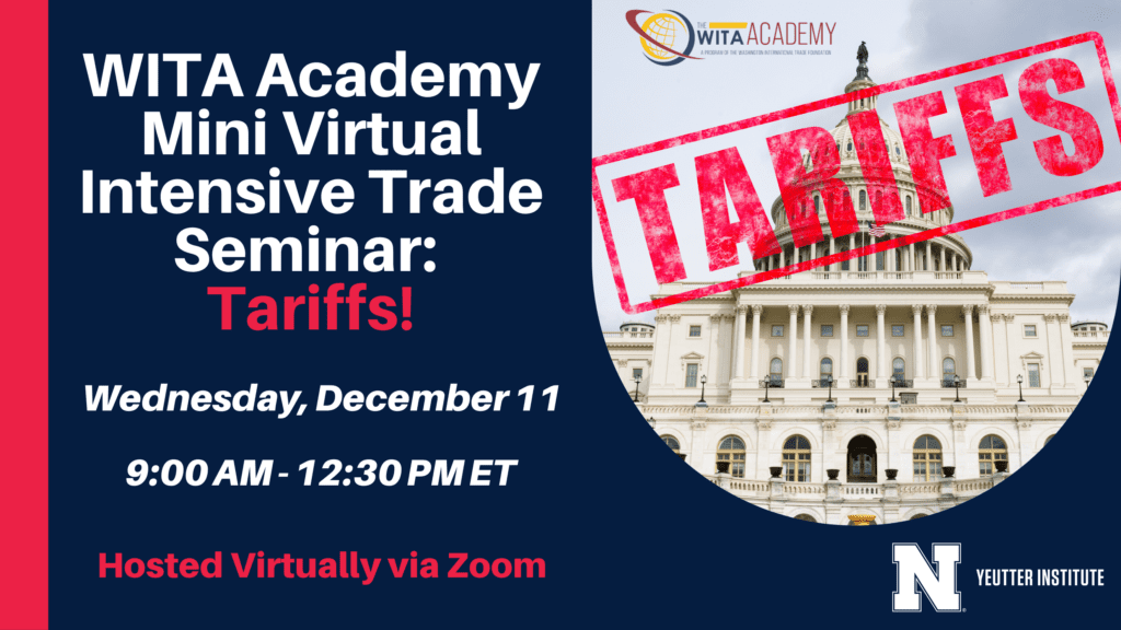 WITA Academy Mini Virtual Intensive Trade Seminar: Tariffs! - WITA